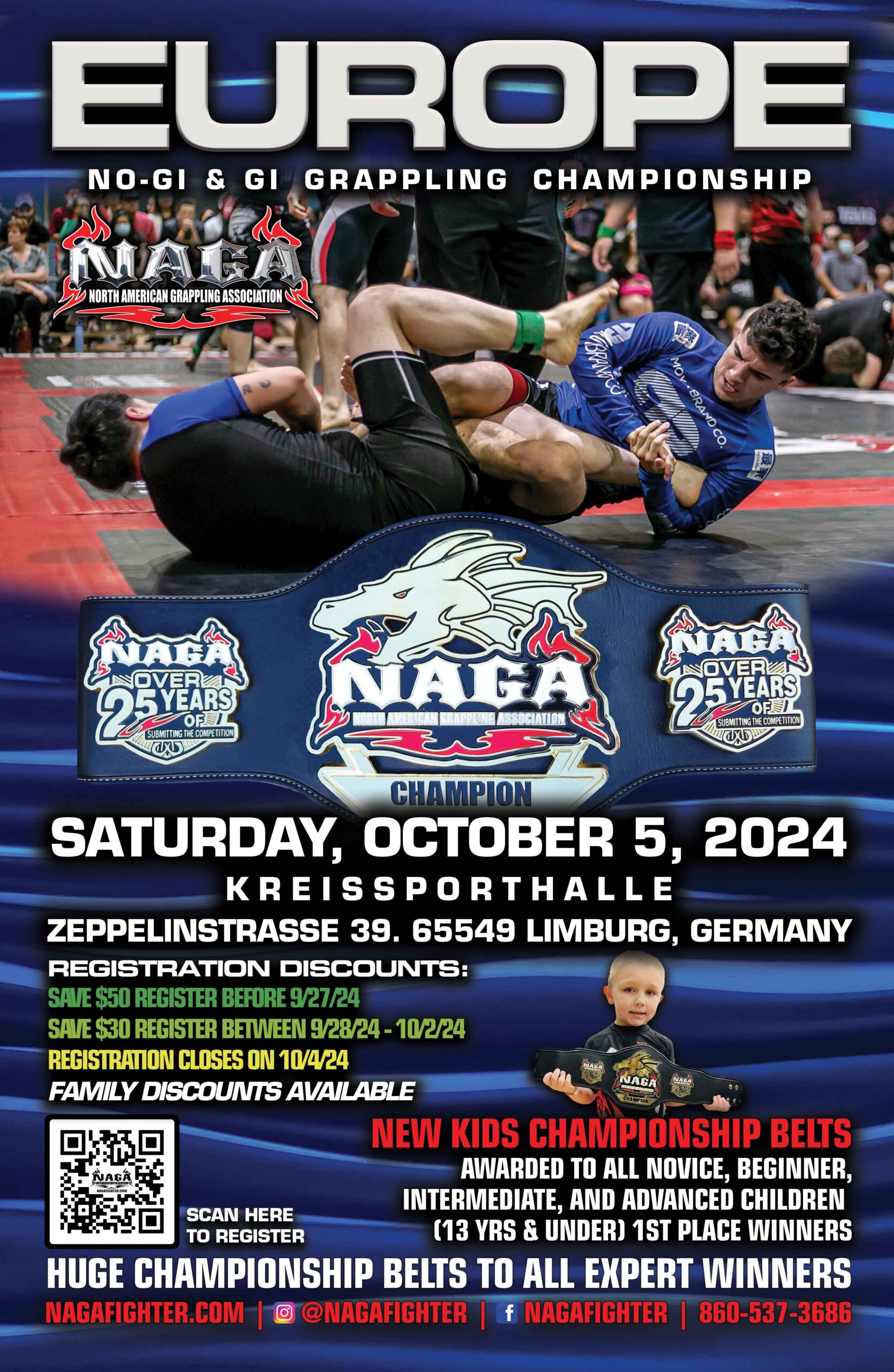 Europe Grappling & BJJ Championship - Limburg, Germany - NAGA Fighter